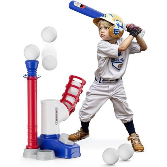 Toys | 2 In 1 T Ball Sets For Kids 35 Tee Ball Set With Step On ...